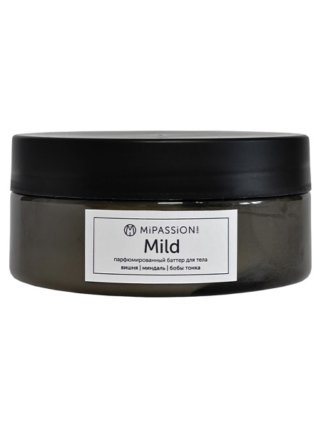 Крем-баттер для тела MiPASSiON Mild парфюмированный Вишня, миндаль, бобы тонка, 150 мл, Россия ...