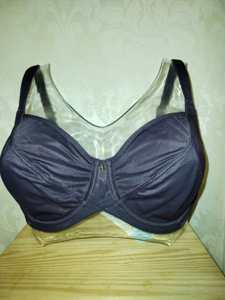 Бюстгальтер Женский Milavitsa мягкая чашка на каркасе, размер 70E темно-фиолетовый Полиамид ...