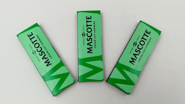 Бумага MASCOTTE Green Cut Corners для самокруток , 3 шт , по 50 листов ...