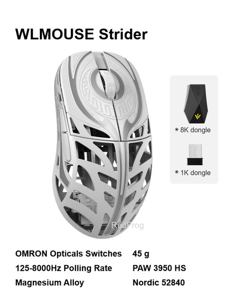 Мышь беспроводная wlmouse беспроводная Strider , белый купить c доставкой на OZON по низкой цене ...