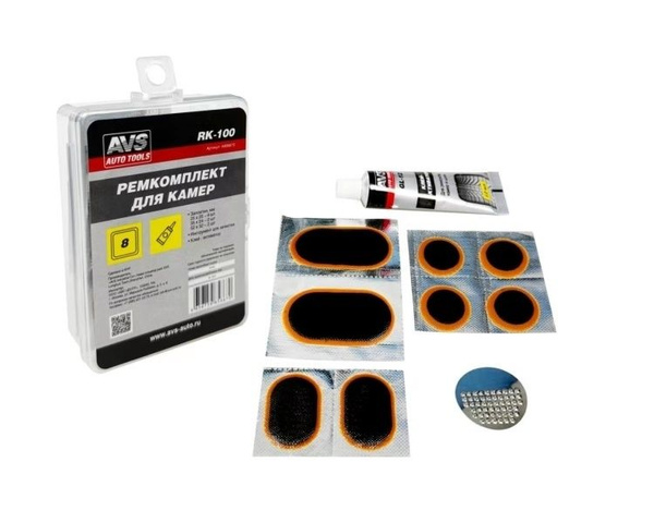 Ремкомплект для камер AVS RK-100 (клей, 8 заплаток) купить на OZON по низкой цене (1913318965)