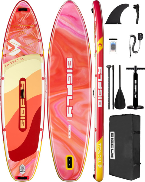 SUP-доска BIGFLY TROPICAL ORANGE STD 11'' (335х86х15 см) / двухслойный ...