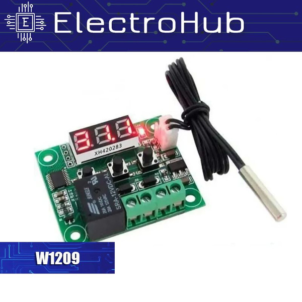 Терморегулятор 12 В с выносным датчиком температуры / термостат ...