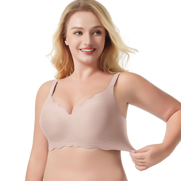 Бюстгальтер Женский бесшовный, размер 100B, 100C светлый хаки Нейлон Повседневный Китай Пряжка ...