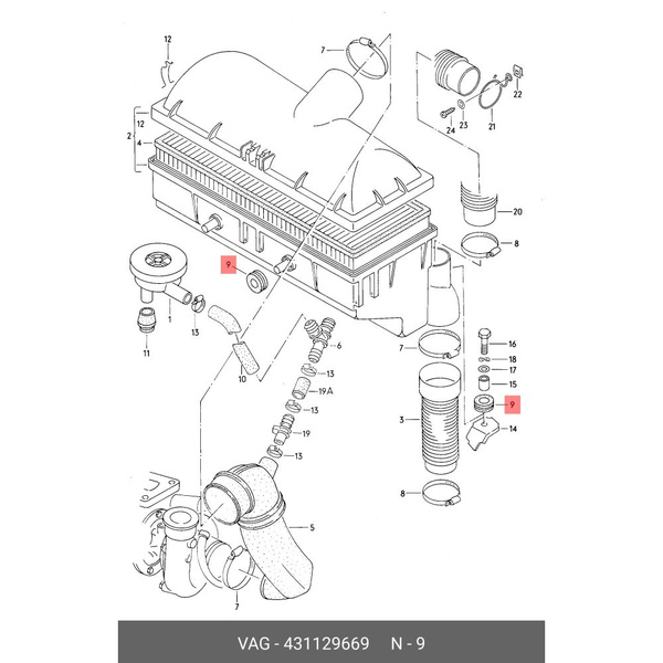 Кольцо уплотнительное VAG 431129669 купить на OZON по низкой цене ...