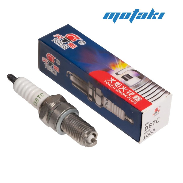 Свеча D8TC для мотоциклов CG-CB (M12*1.25*L19) TORCH купить на OZON по ...