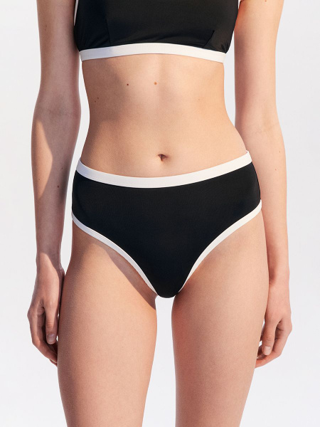 Плавки Женский Befree Текстиль черный, размер 48 Китай Пляжный Однотонный, рост 170 купить c ...