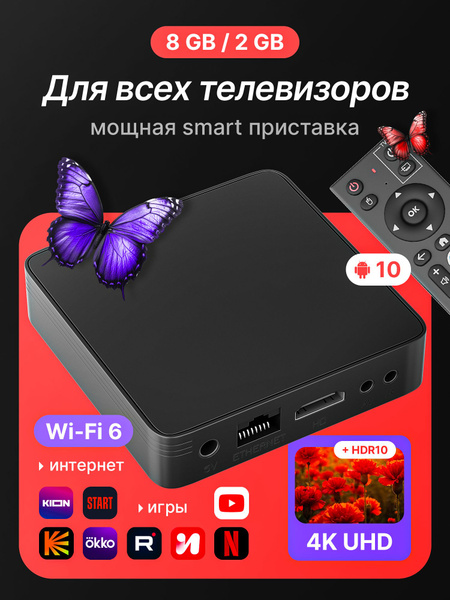 Медиаплеер EVD TV-BOX TV-STV1-15, USB, HDMI, 3.5 мм, черный, Android ...