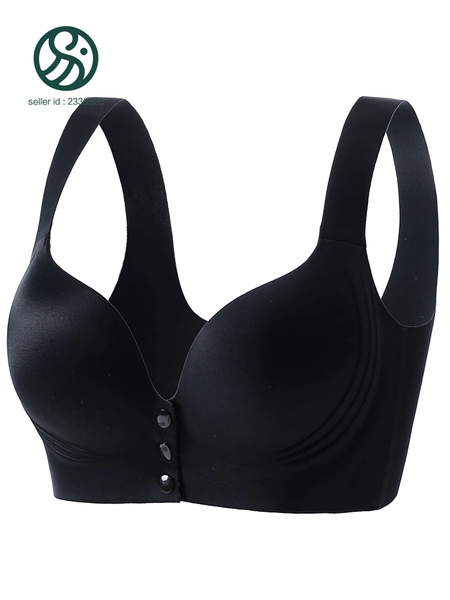 Бюстгальтер Женский с застежкой спереди, размер 100B, 100C черный Полиамид Китай застежка ...