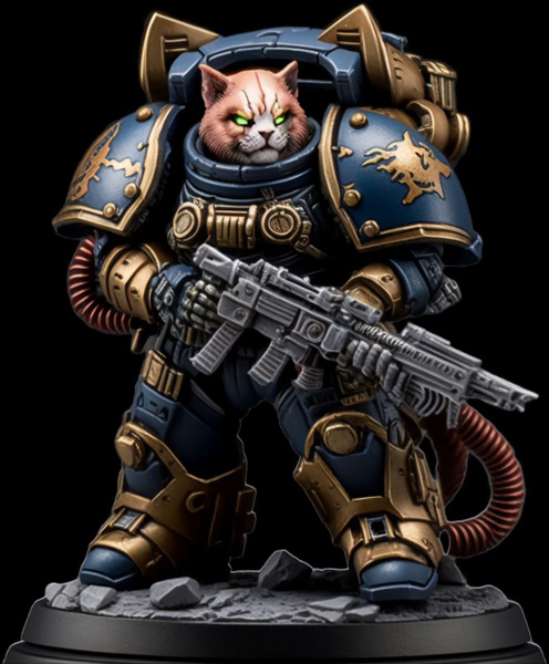 Warhammer 40000 Миниатюра Cat Prime(Кот Космодесант) купить на OZON по ...