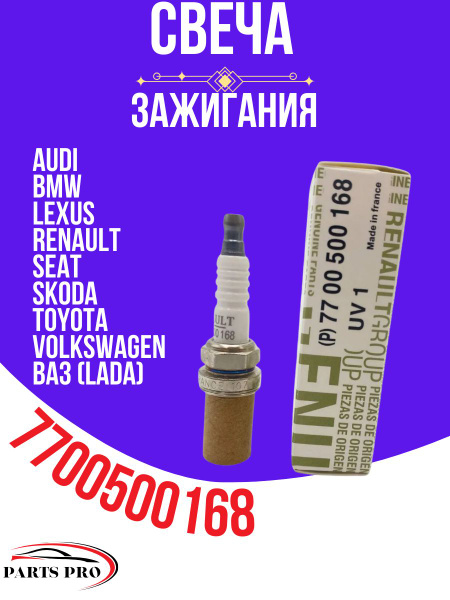 Свеча зажигания 7700500168 для LADA NISSAN RENAULT Largus Logan Megane ...