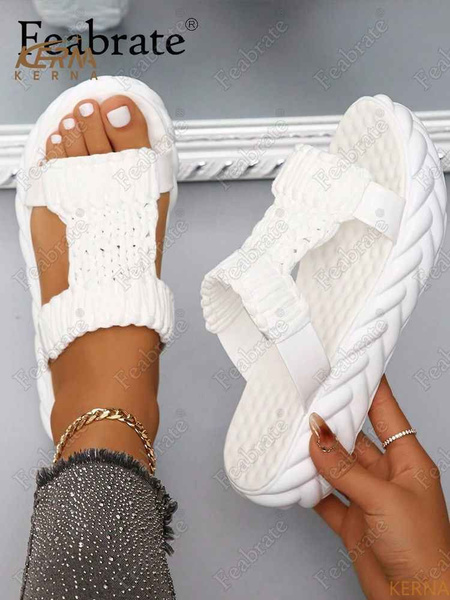 Шлепанцы Женский KERNA, размер 37 Полиуретан Круглый нос, Толстая подошва R (средняя) Без ...