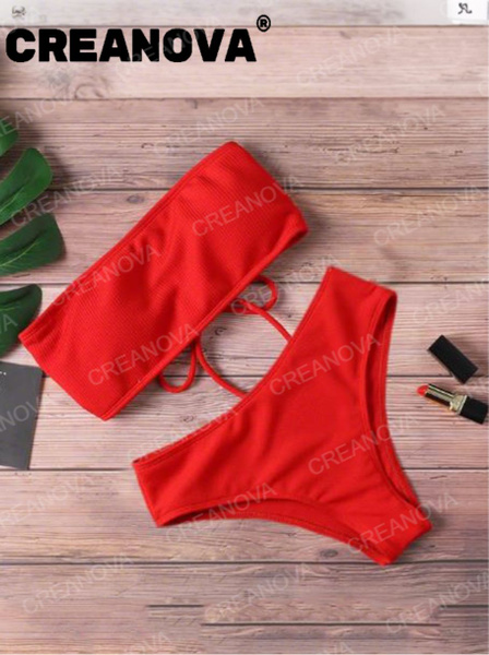Купальник раздельный Женский CREANOVA красный, размер 42 купить c доставкой на OZON по низкой ...