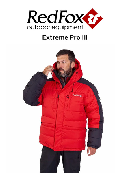 Пуховик Мужской RedFox черно-красный Нейлон, размер 62 Зима Гусиный пух купить c доставкой на ...