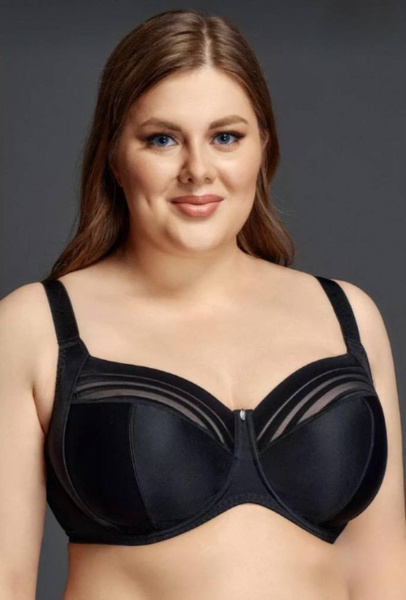 Бюстгальтер Женский Milavitsa мягкая чашка на каркасе, классическая чашка, размер 90G черный нюд ...