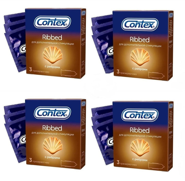 Презервативы Contex Ribbed 12 шт. (набор из 4 упаковок по 3 шт.) купить на OZON по низкой цене ...