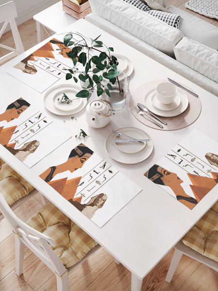 Салфетки на стол сервировочные прямоугольные "Египетский правитель", 32x46, JoyArty купить на ...