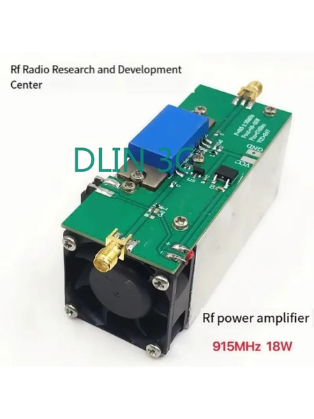 Новый RF усилитель мощности 915MHz 18W RF усилитель мощности с радиатором для радиолюбителей 24V ...