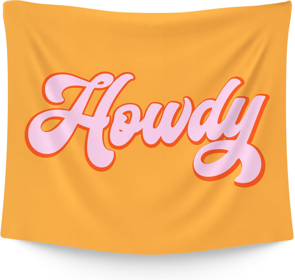 Гобелен Waitpi Preppy Orange Pink Howdy Howding стена купить c ...
