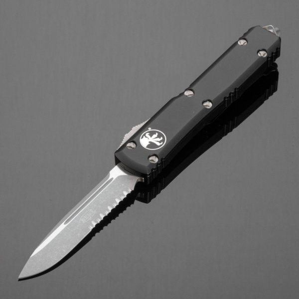 Автоматический нож Microtech Ultratech S/E Apocalyptic, сталь M390 Stonewashed/Bead Blasted ...