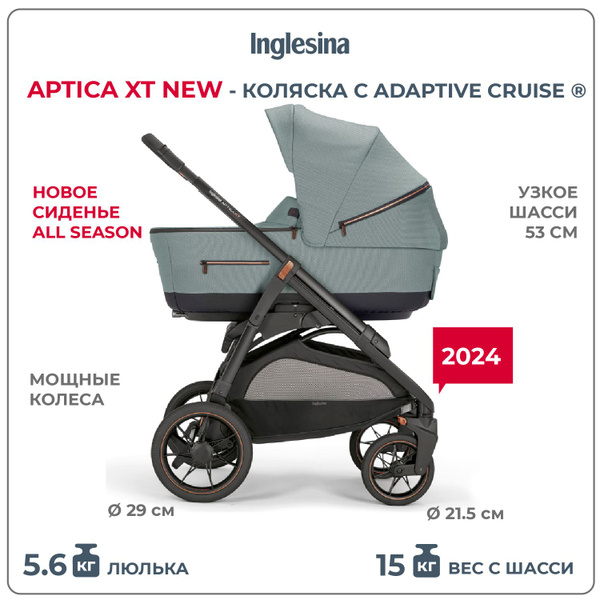 Коляска 2 в 1 Inglesina Aptica XT New с подставкой под люльку Stand Up ...