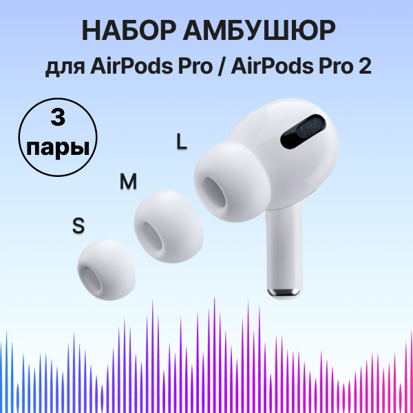 Амбушюры для наушников Apple Airpods Pro 1 / Pro 2 (Амбушюры для ...