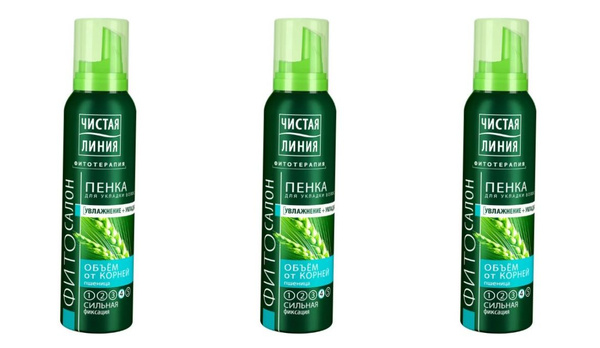Чистая линия Пенка для волос Объем от корней, 150 мл, 3 шт - купить с ...