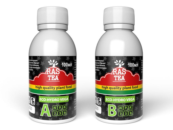 RasTea Eco-Hydro Vega A+B 0,1 L / Удобрение для сада и огорода ...