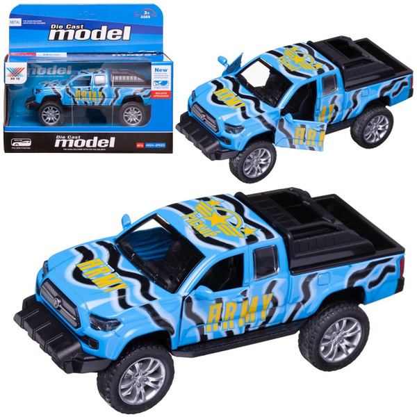 Машинка Junfa Джип военный 1:32 металлический с открывающимися дверцами инерционный голубой ...