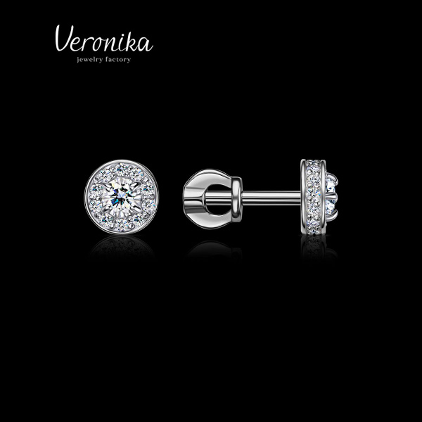Veronika jewelry factory Серьги ювелирные Серебро родированное 925 ...