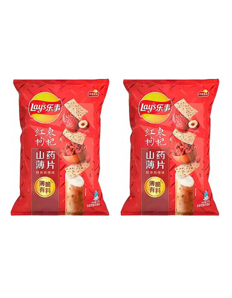 Чипсы Lay's Yam chips Китайский финик, мушмула, грецкий орех, 70 гр х 2 шт - купить с доставкой ...