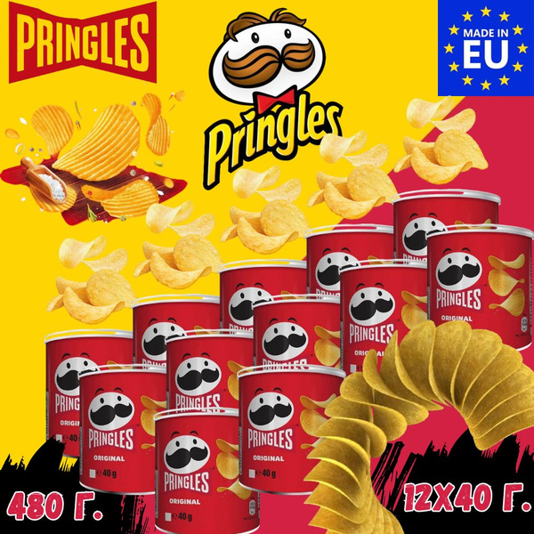 Чипсы Pringles Original 480гр/ 12шт*40гр купить на OZON по низкой цене (1430337376)