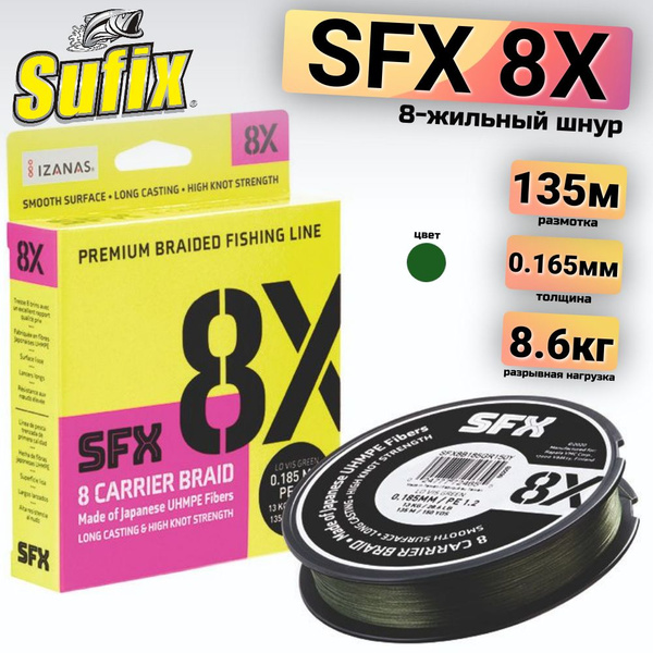 Плетеный шнур для рыбалки SUFIX, 135 м купить c доставкой на OZON по низкой цене (1435053228)