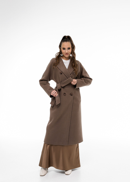 Пальто FANCY CODE, Демисезон, размер 52, цвет коричневый, Драп - купить по выгодной цене в ...