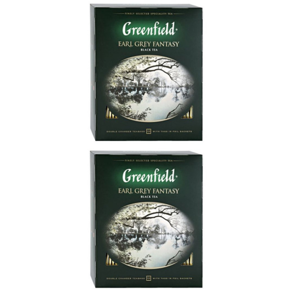 Чай черный Greenfield Earl Grey Fantasy 100 пакетиков 2 штуки - купить ...