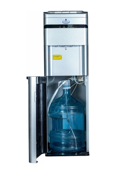 Кулер для воды напольный SMixx HD-1363 B серебристый (нижняя загрузка бутыли, нагрев и ...