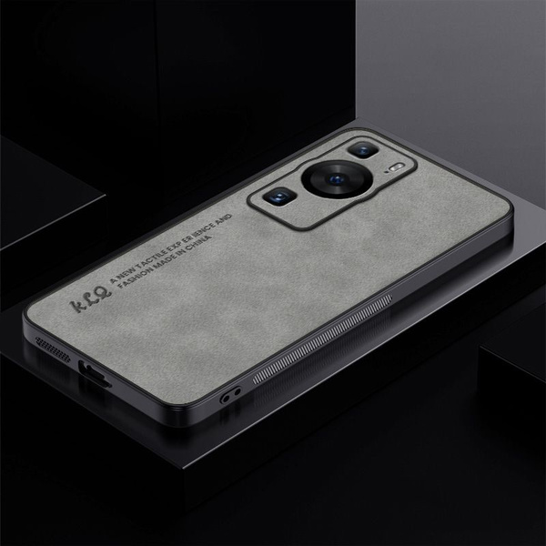 Роскошная кожа чехол для Huawei P60 Pro (Хуавей П60 Про),Приятный на ...