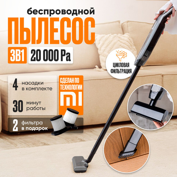 Пылесос вертикальный 4 в 1 для дома HomeLife Sweep. Ручной пылесос с ...
