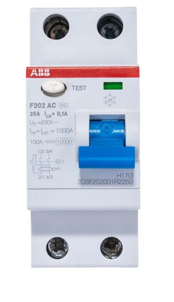 Устройства защитного отключения (УЗО) 2 мод. ABB F202 AC-25/100mA ...