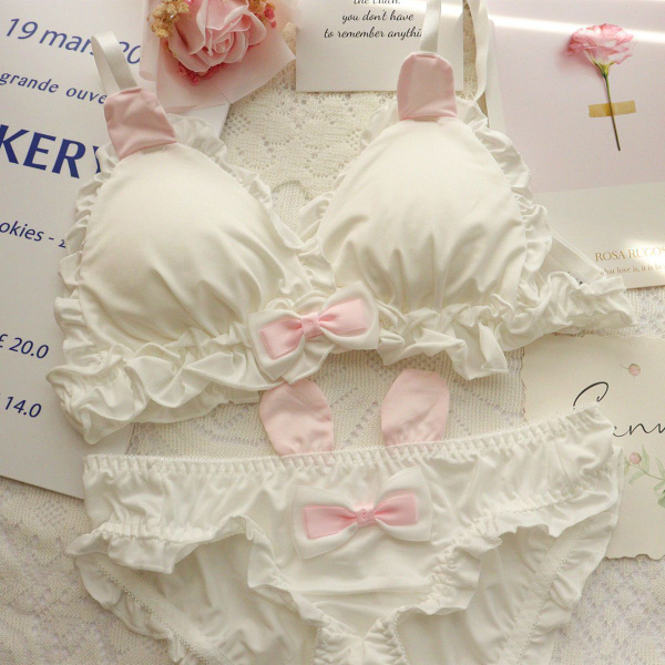 Комплект белья Женский SYJWY белый бралетт Политекс Бахрома, размер 75A, 75B Повседневный ...