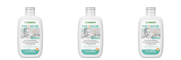 Synergetic Гель для купания младенцев, Гипоаллергенный, 0+, 250 мл, 3 шт купить на OZON по ...