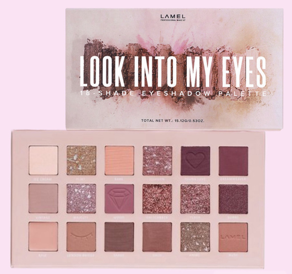 Lamel Professional Палетка теней для век Look Into My Eyes, 18 оттенков ...