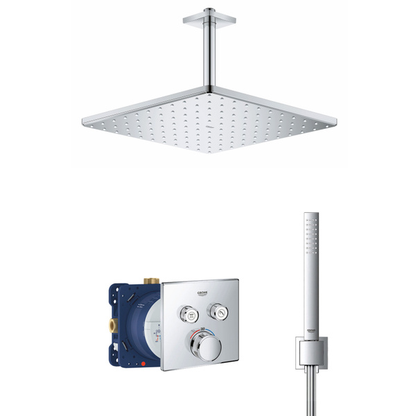 Душевая система с большим потолочным тропическим душем Grohe ...