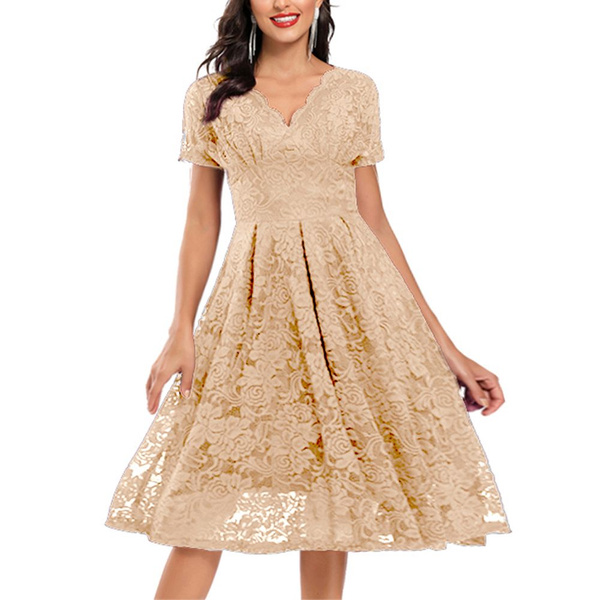 Элегантное кружевное платье SEBOWEL, Женский, На любой сезон, размер 50 ...