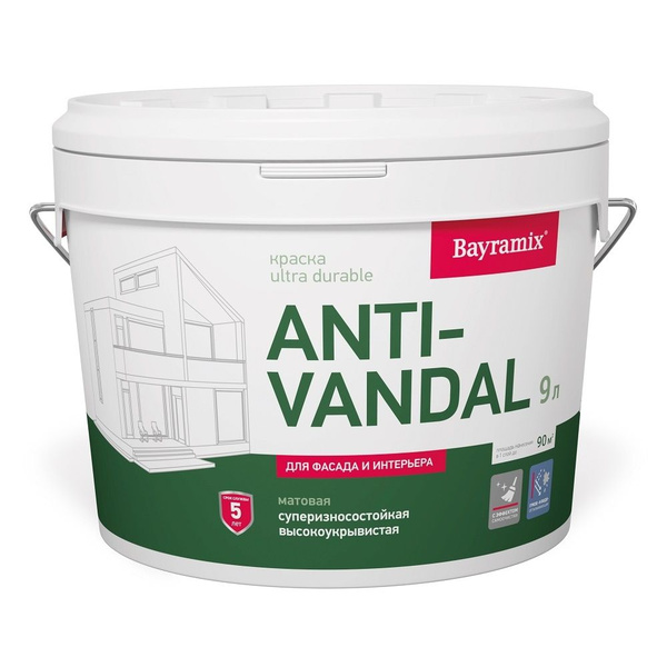 Краска Bayramix силиконовая антивандальная Ultra Durable AntiVandal ...