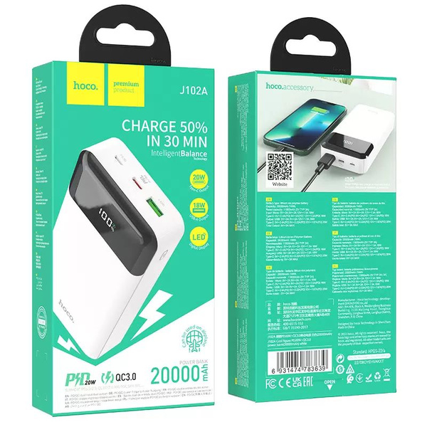 Внешний аккумулятор (Power Bank) hoco j102_USB - купить по выгодным ...