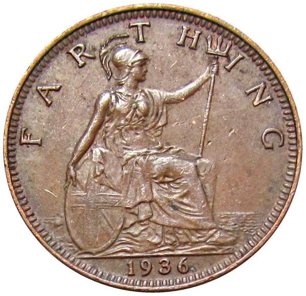 Монета Великобритании 1 фартинг 1936 купить на OZON по низкой цене (1768215391)