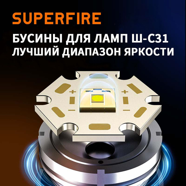 SUPERFIRE Фонарь на руку - купить с доставкой по выгодным ценам в ...