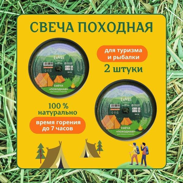 Свеча уличная LeMa Aroma "походная", 3.5 см х 10 см, 2 шт купить c ...