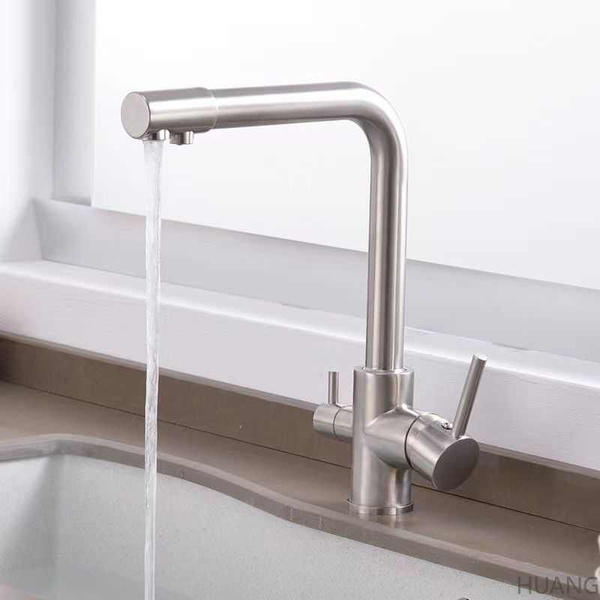 Характеристики Полностью медный кухонный смеситель три в одном ...